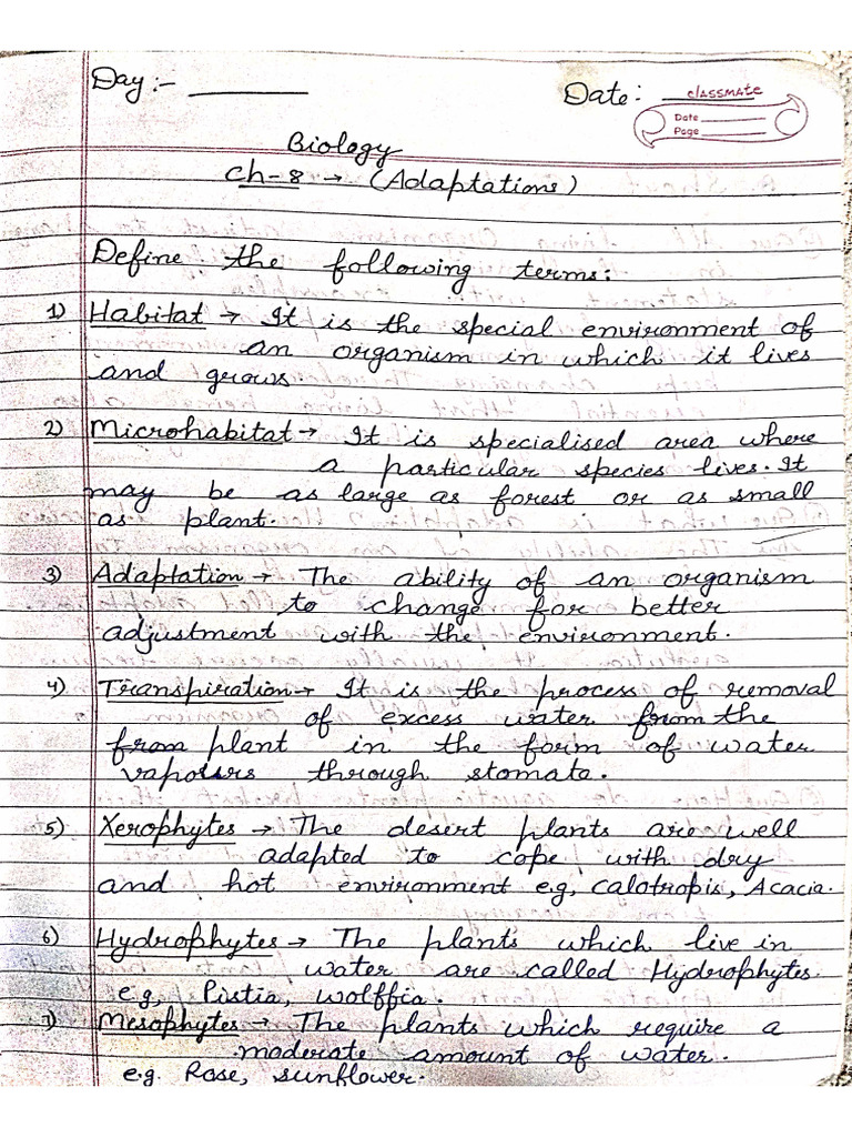 Biology Chapter - 8 Question-Answer | PDF