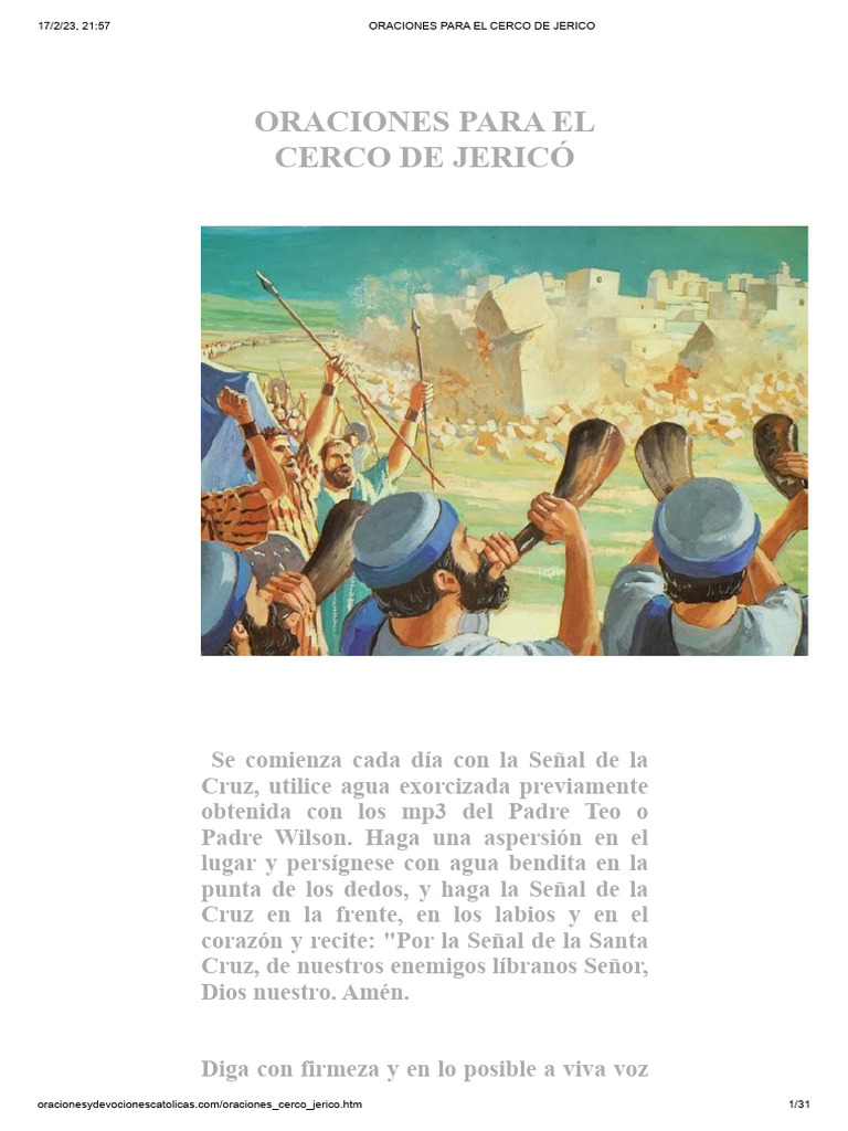 ORACIONES PARA EL CERCO DE JERICO | PDF | María, madre de Jesús | Oración