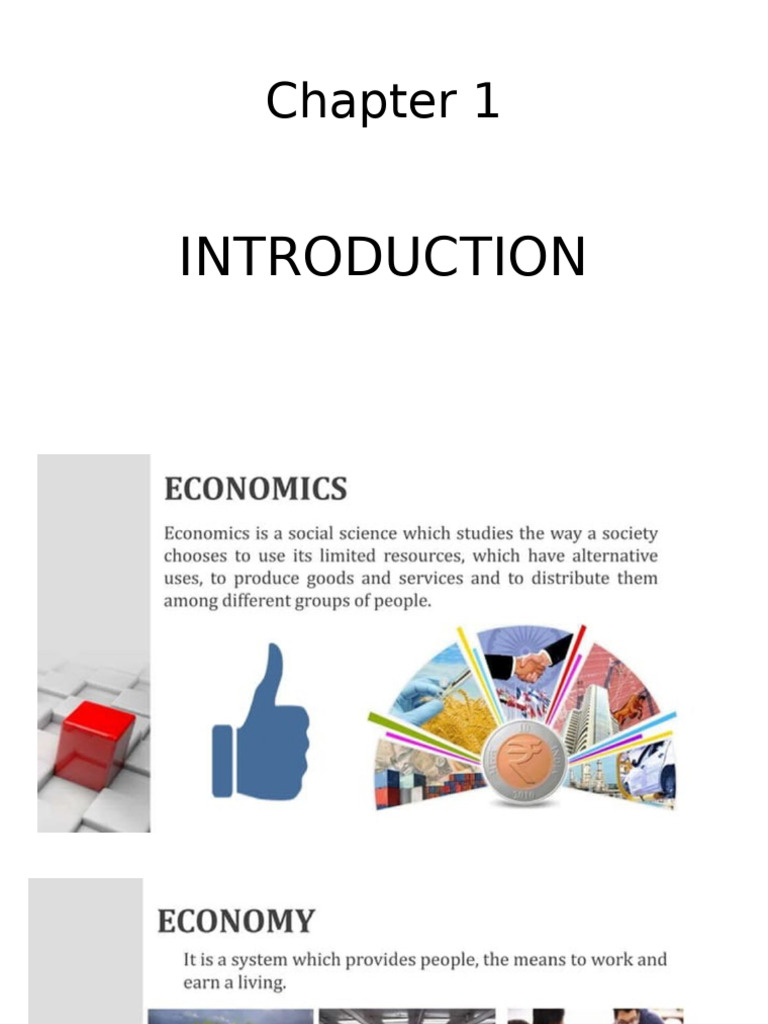 Chapter 1 INTRODUCTION (Microeconomics) | PDF