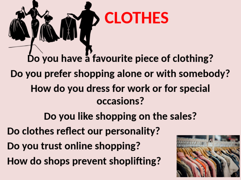 CLOTHES Shopping Speaking Questions | PDF