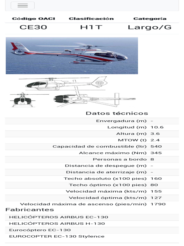 Helicópteros Airbus Ec-130 - Ec30 H1T LG | PDF