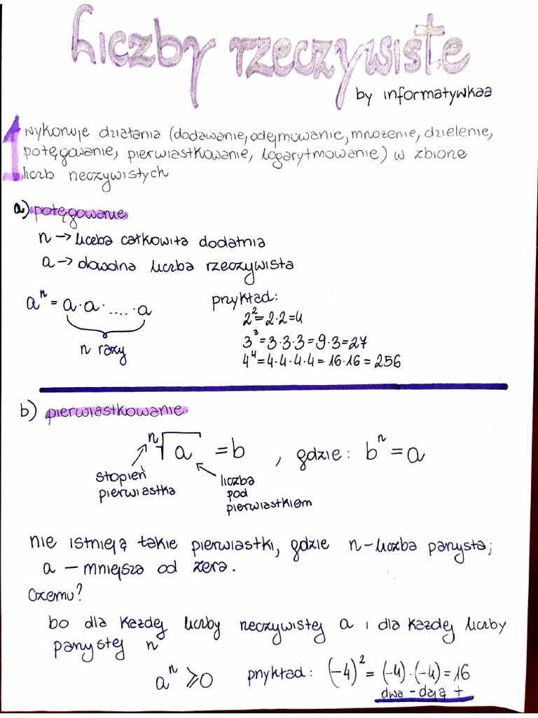 liczby rzeczywiste | PDF