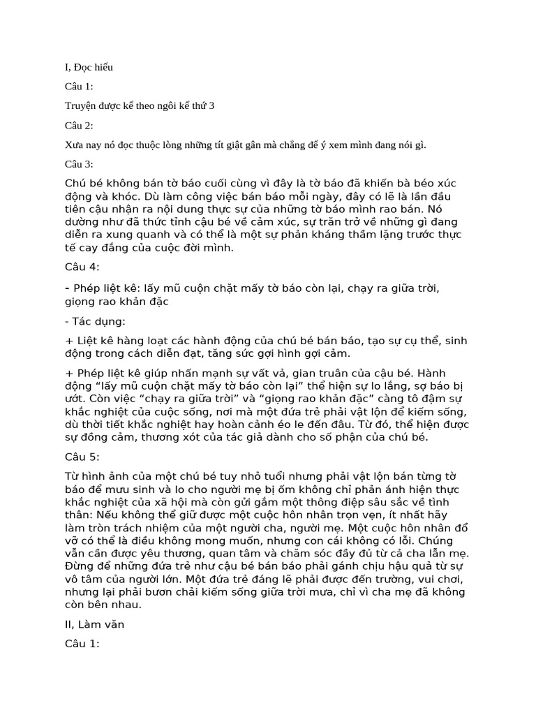 btvn đề 2 văn | PDF