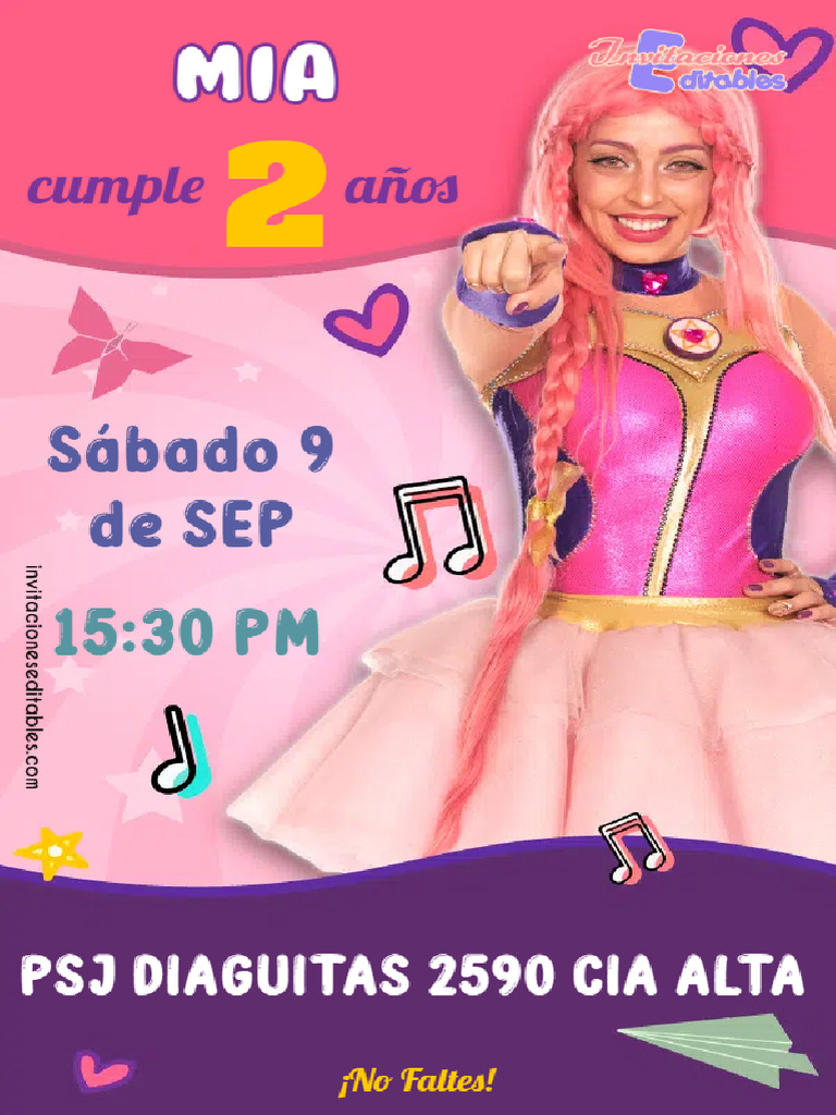 Invitación de Luli Pampín 01 | PDF