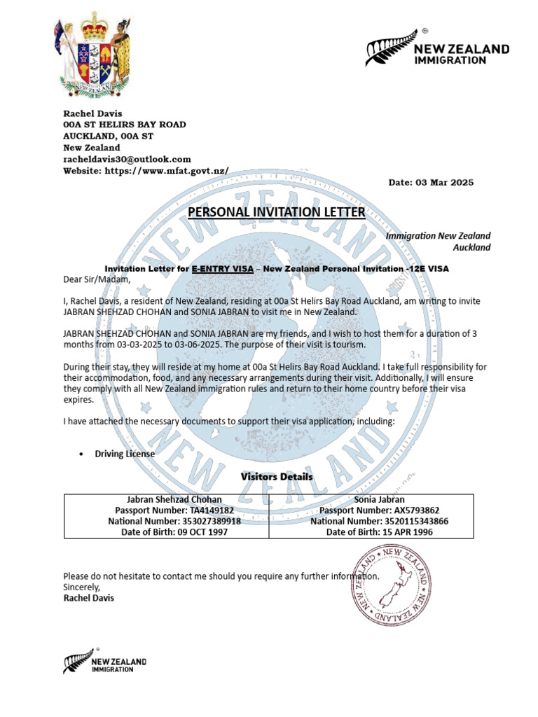 809570967-New-Zealand-Offer-Letter 1 | PDF