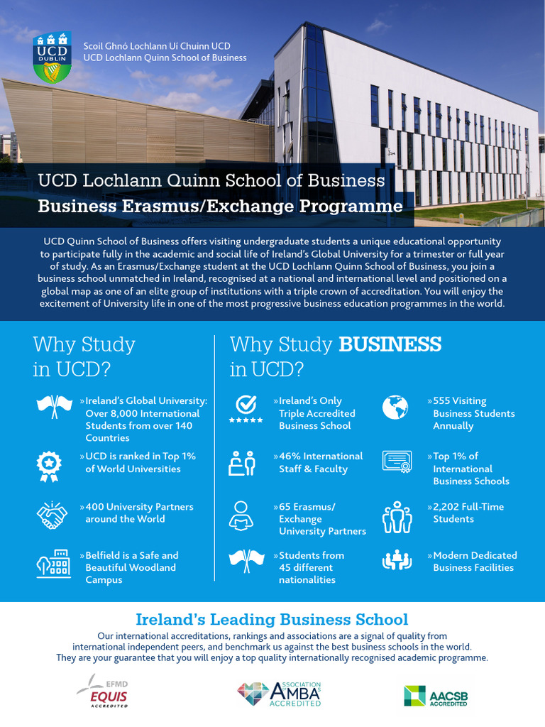 UCD Business Exchange Program | PDF