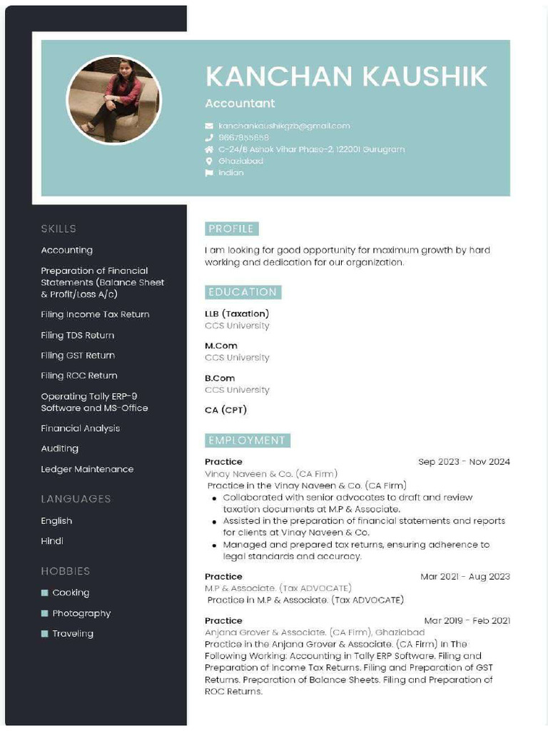 Kanchan Kaushik - CV | PDF