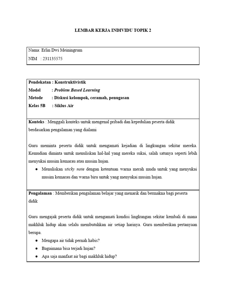 T2-3 (E) PPR-Lembar Kerja Individu | PDF