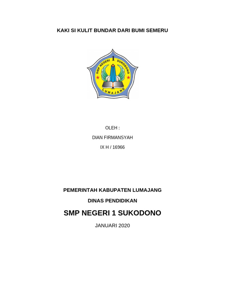 Cover Halaman Judul Lembar Pengesahan Kata Pengantar Daftar Isi KTI ...
