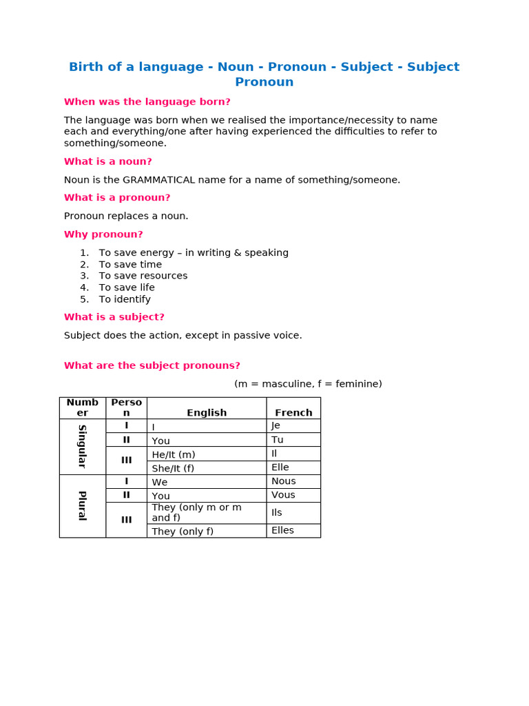 Understanding Nouns and Pronouns | PDF