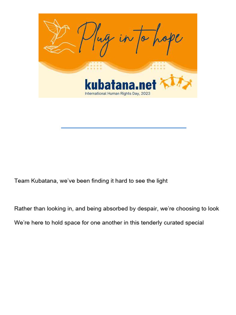Human Rights Day Reflections 2023 | PDF