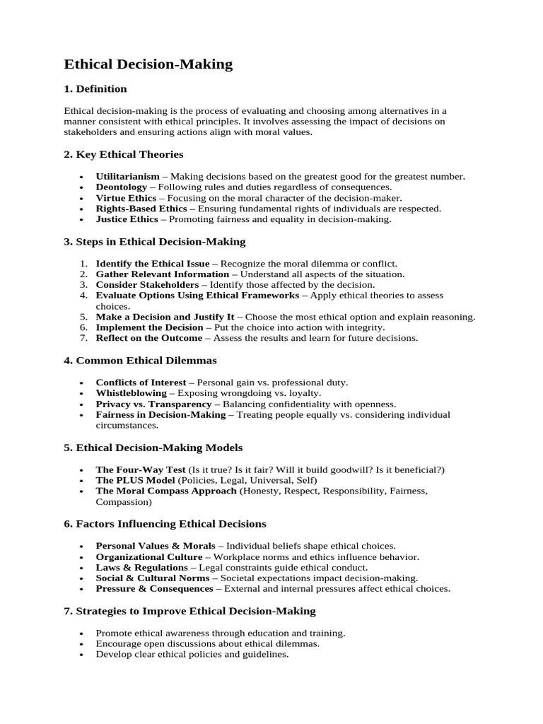 Ethical Decision-Making Guide | PDF | Morality | Decision Making