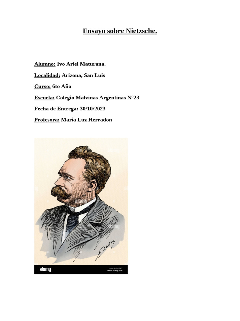 Ensayo Sobre Nietzsche | PDF | Friedrich Nietzsche | Moralidad