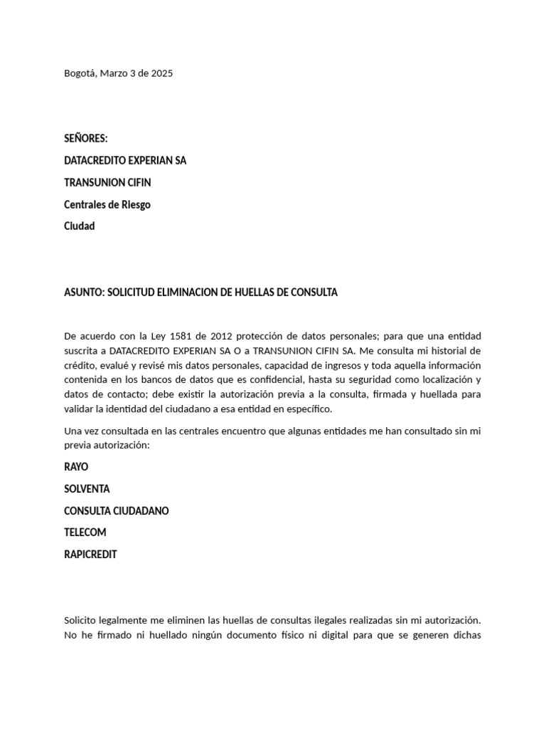 Datacredito Experian Muestra 2 | PDF