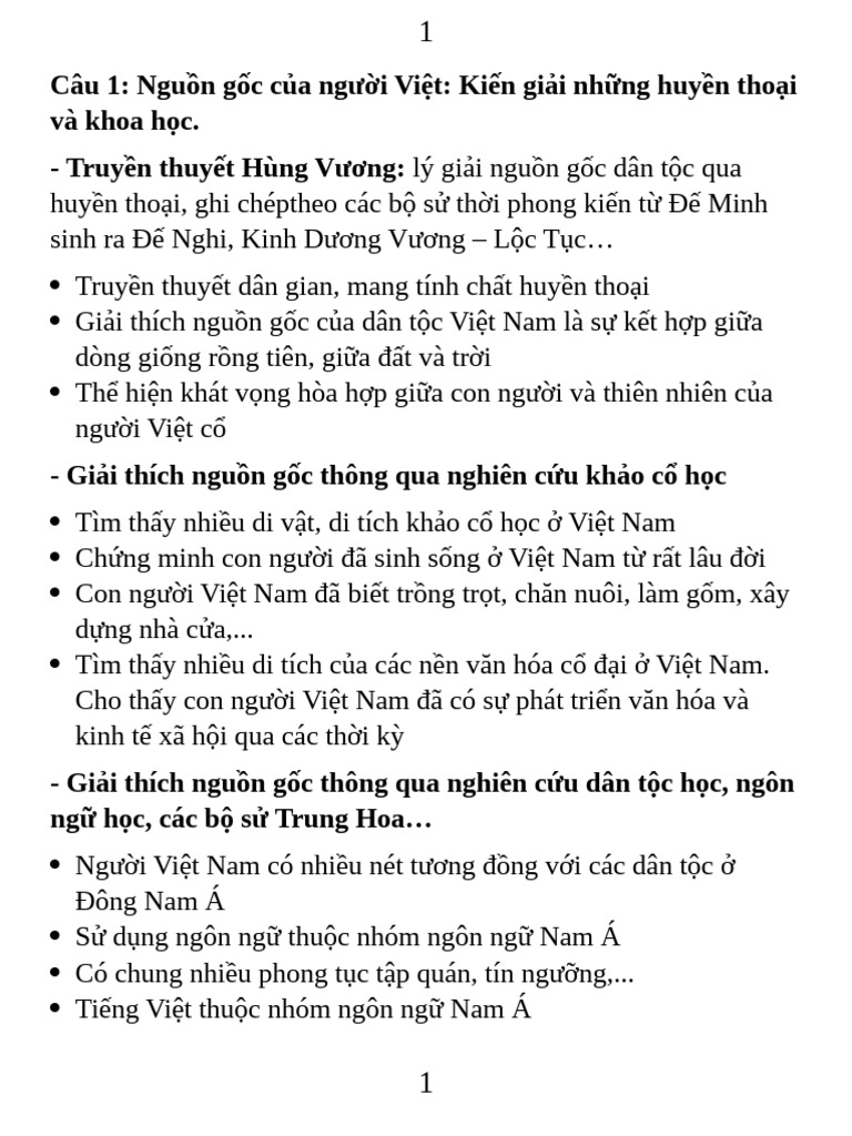 Đề cương LSVN | PDF