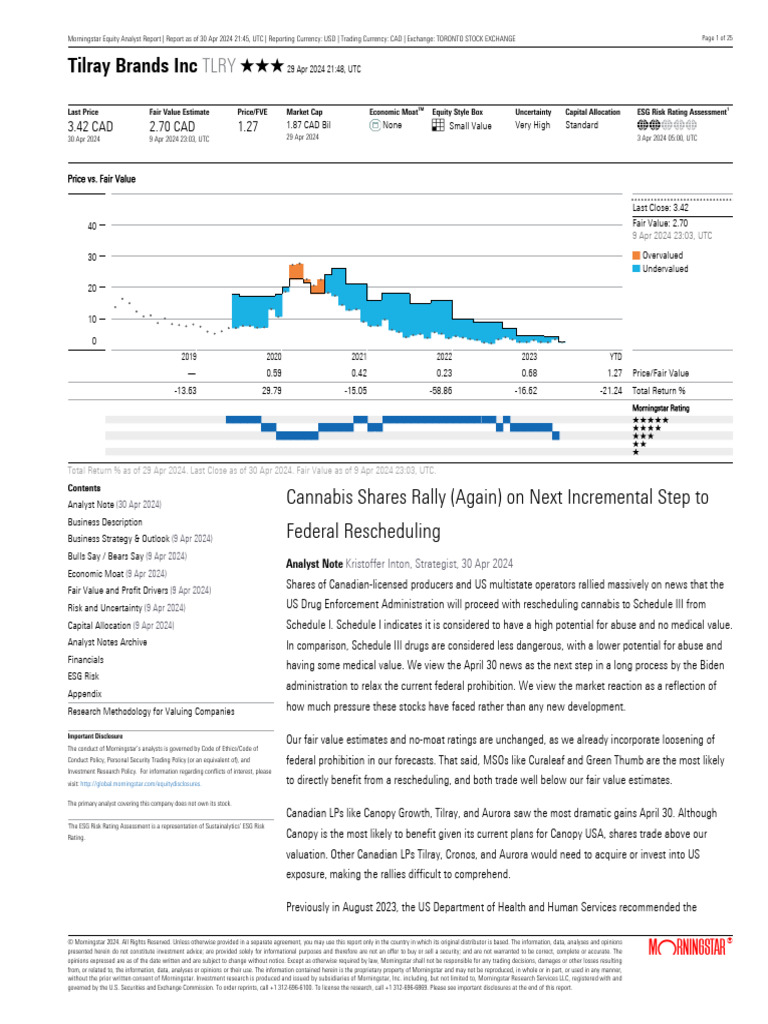 Morningstar Stock Analyst Report 04-30-2024 | PDF | Brand | Advertising