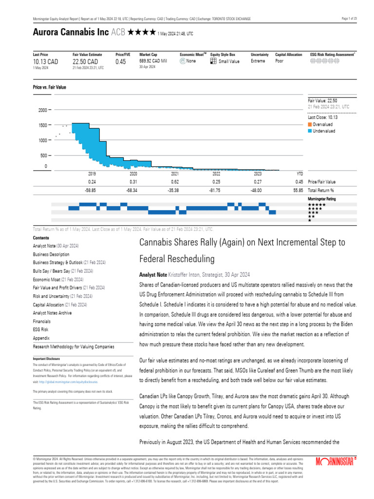 MORNINGSTAR_STOCK_ANALYST_REPORT_05-01-2024 | PDF | Investing ...