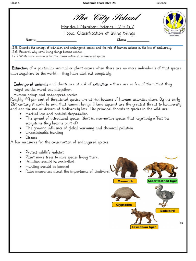 Extinct & Endangered Animals | PDF | Extinction | Endangered Species