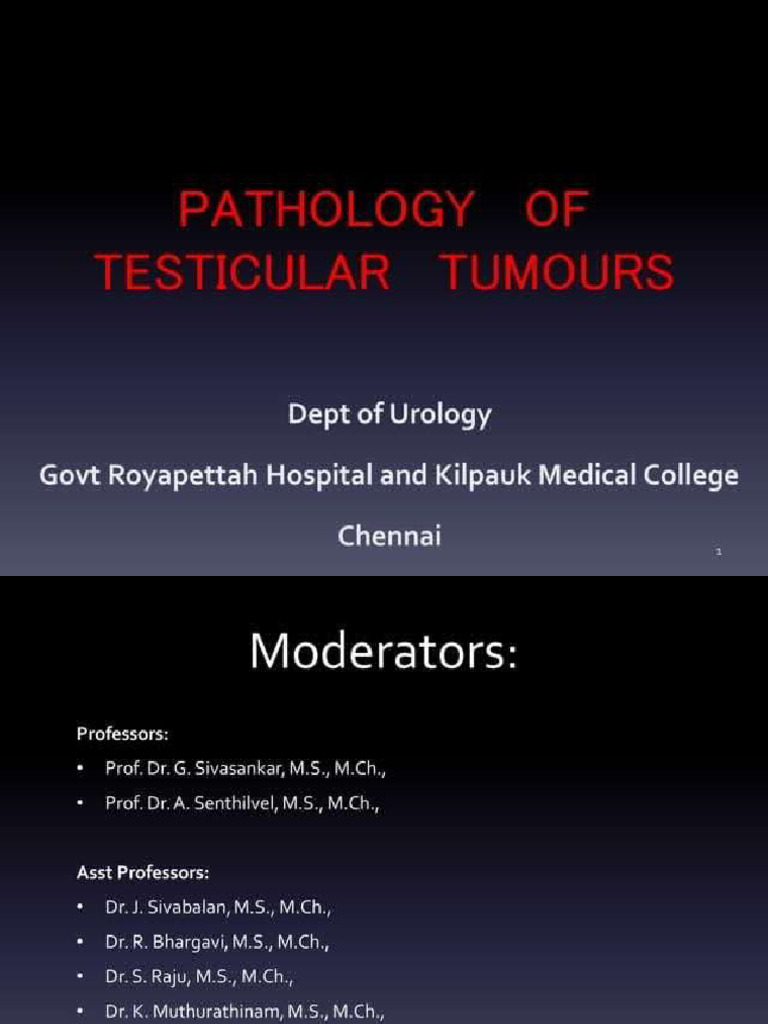 Pathology of Testicular Tumours | PDF