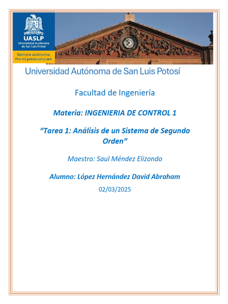 Tarea 1 Control Automatico | PDF