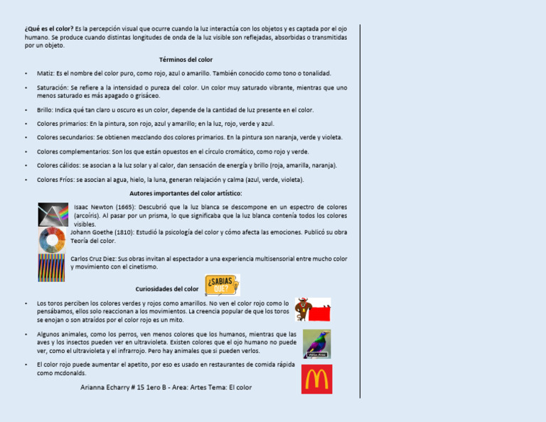 Conceptos Clave sobre el Color | PDF | Color | Rojo