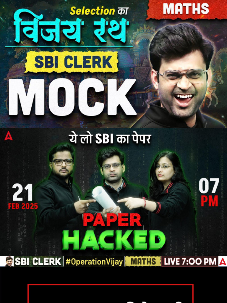SBI CLERK MATHS MOCK 18 FEB | PDF