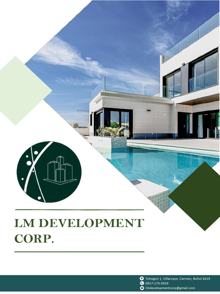 LM Development Corp.: 0917-173-9559 Tohogon 1, Villarcayo, Carmen, Bohol 6319 | PDF