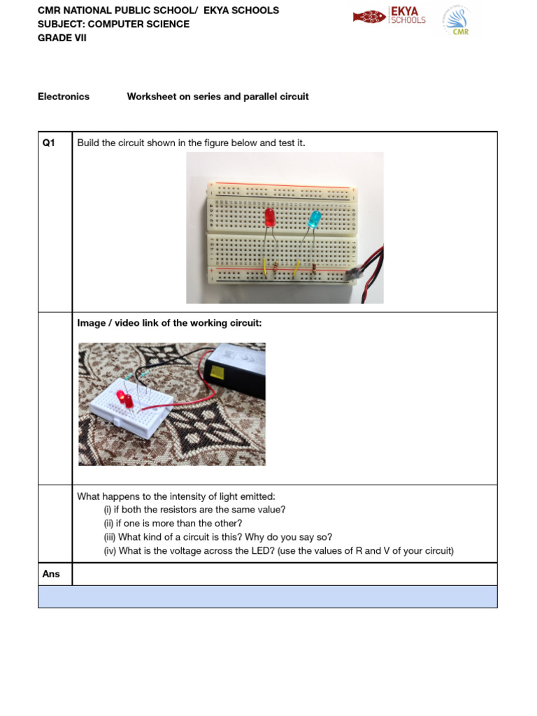Amar Mayi Gowda - Unit 5 Electronics Build Circuits - 6624129 | PDF