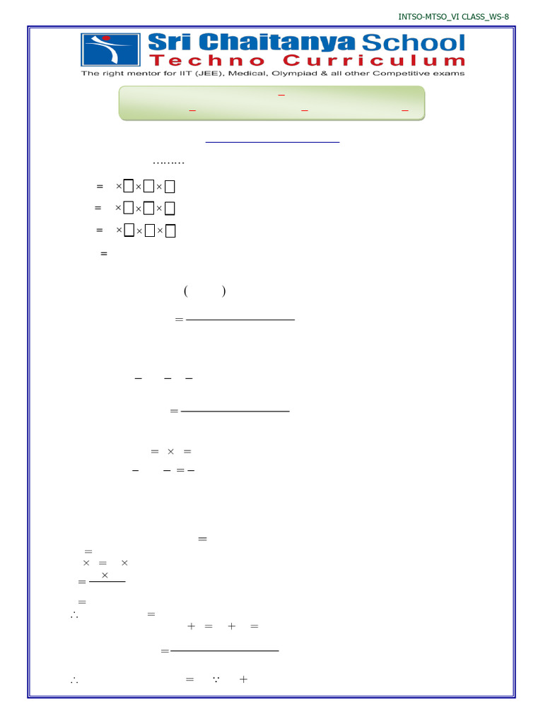 LCM and HCF Worksheet for Class 6 | PDF | Division (Mathematics ...