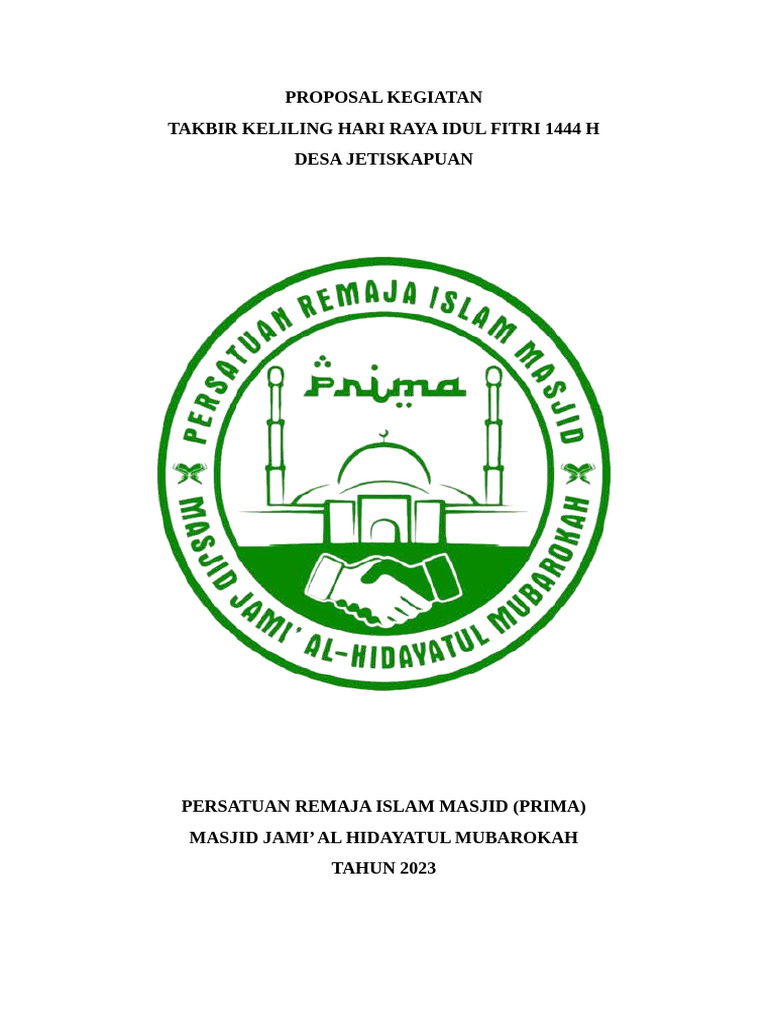 PROPOSAL TAKBIR KELILING 1444 | PDF