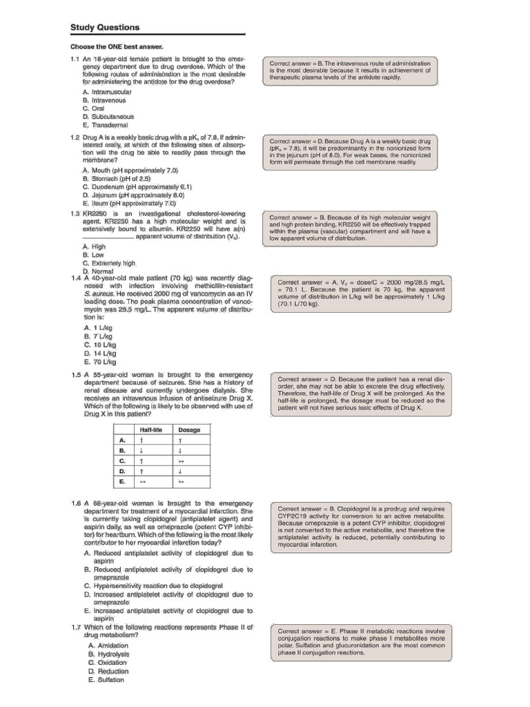 Lippincott Pharmacology MCQs | PDF