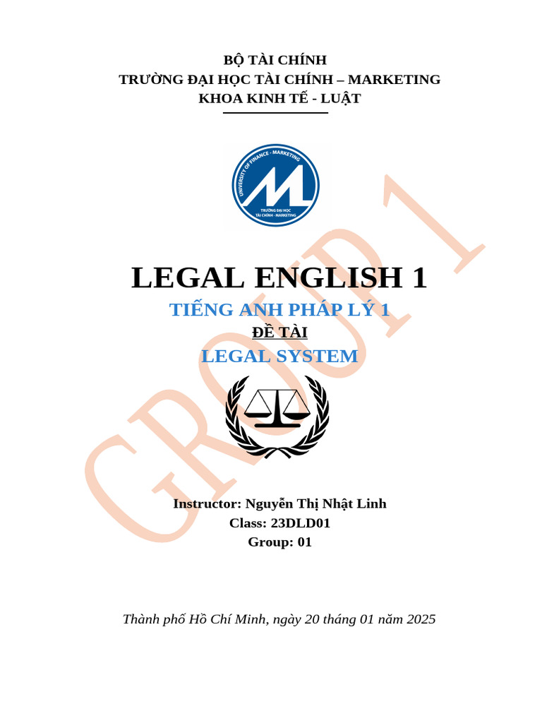 Group 1 - Unit 1. Legal System - Ufm | PDF