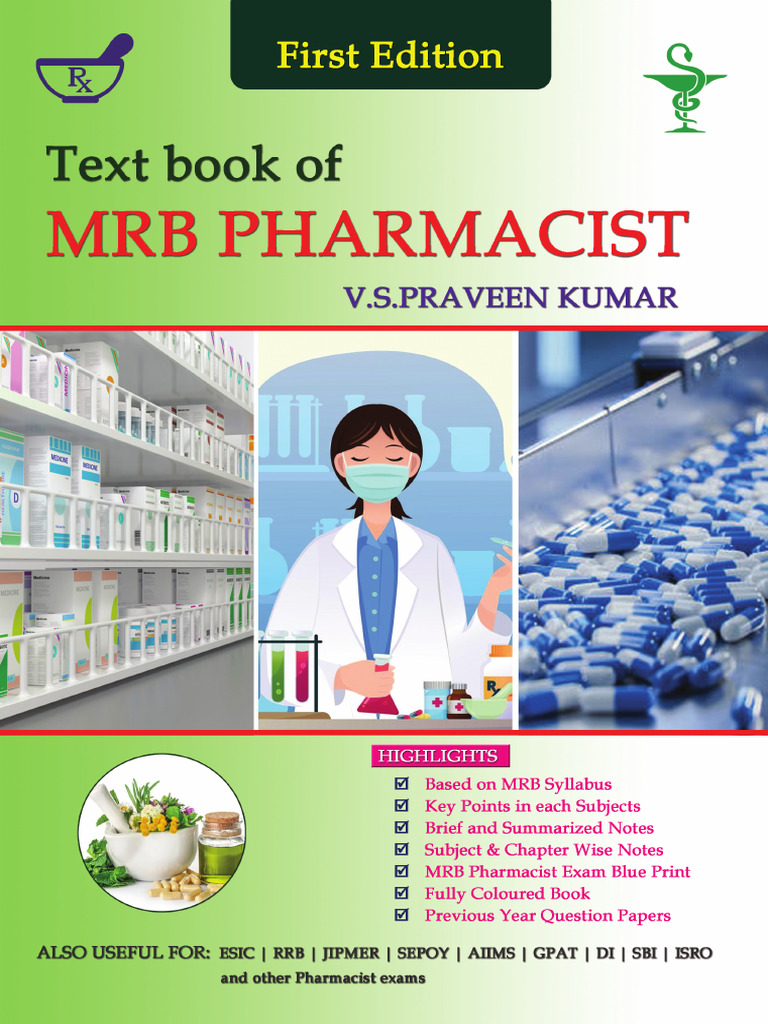 Text Book of MRB Pharmacist by V.s.praveen Kumar | PDF | Tablet ...