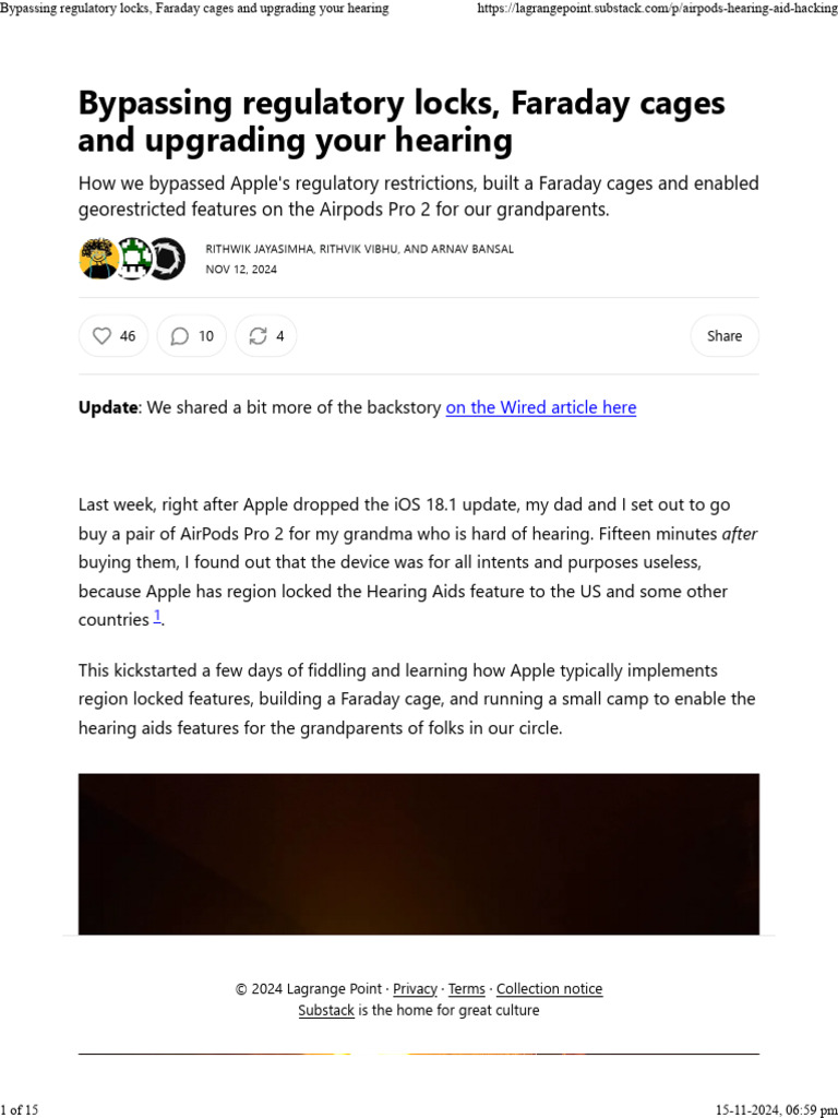 Bypassing Regulatory Locks, Faraday Cages and Upgrading Your Hearing ...