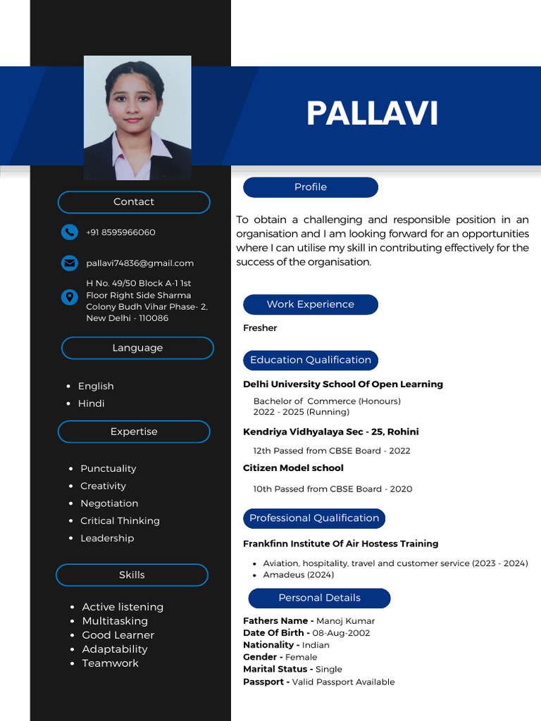 Black Modern Professional Resume | PDF