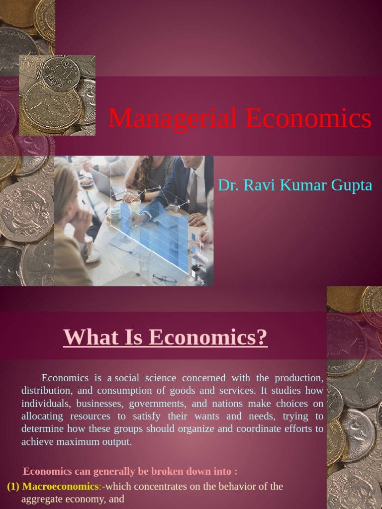 Managerial Economics Unit-1 | PDF | Economics | Macroeconomics
