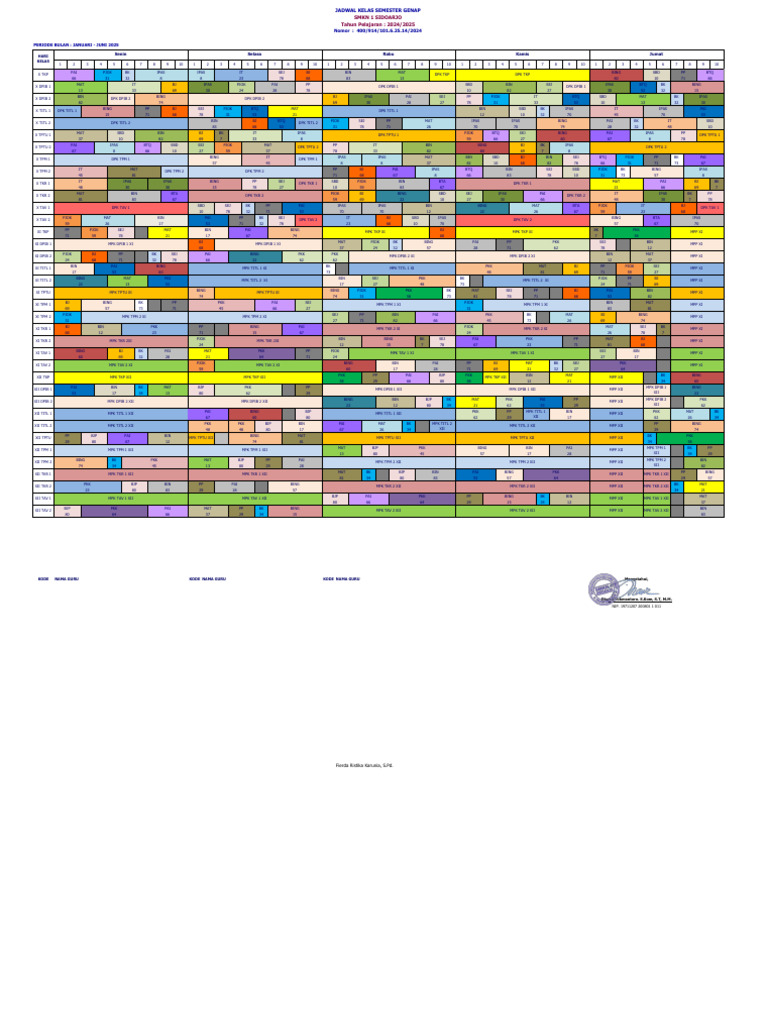 JADWAL PBM SMT 2 2024-2025 Final Revisi | PDF