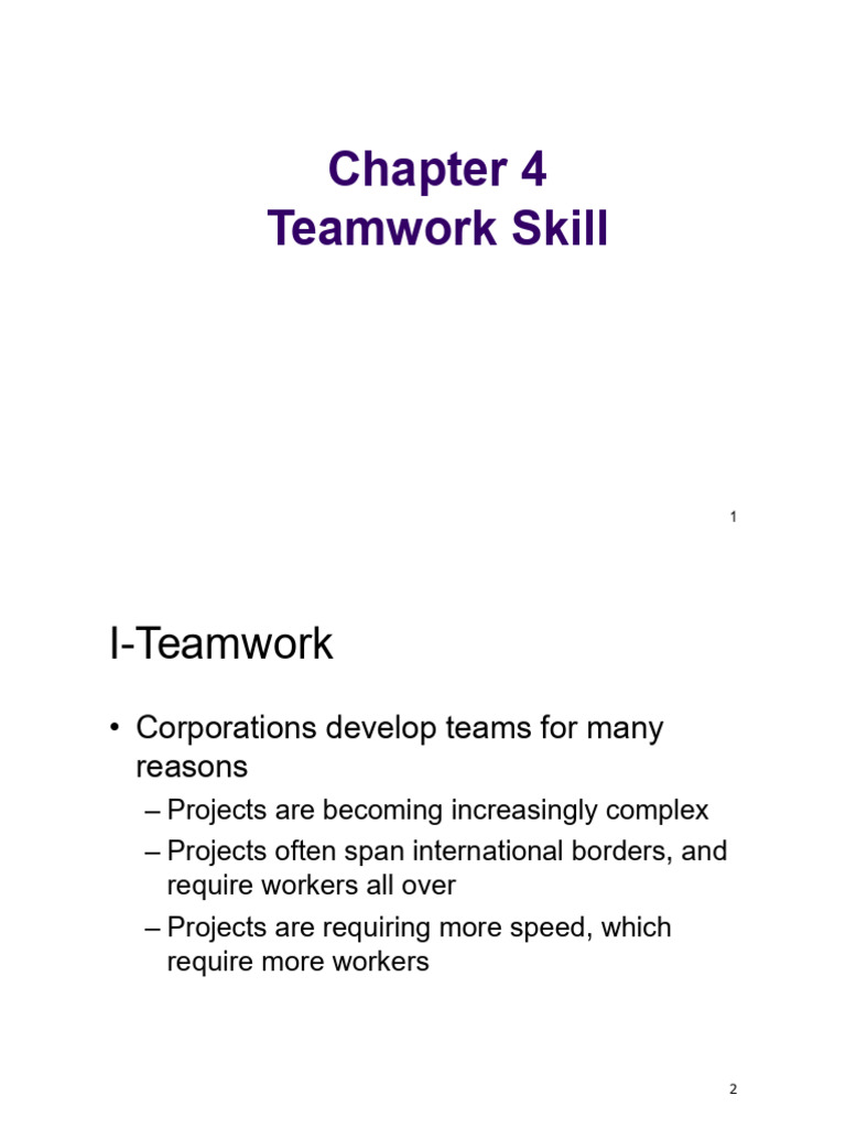 Effective Teamwork and Leadership Skills | PDF | Team Building | Leadership