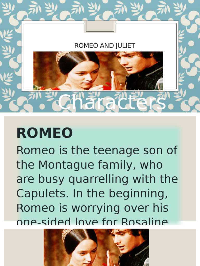 Romeo and Juliet Characters | PDF | Characters In Romeo And Juliet ...