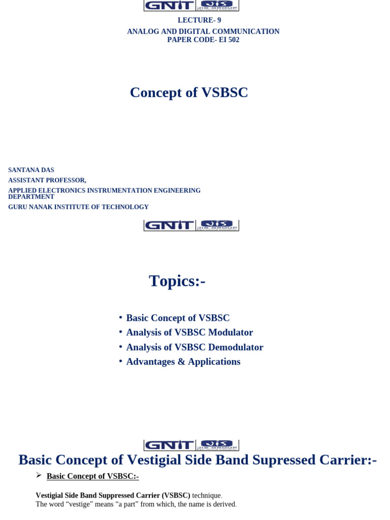 Lec9 29 09 2020 VSBSC | PDF | Modulation | Radio Wave