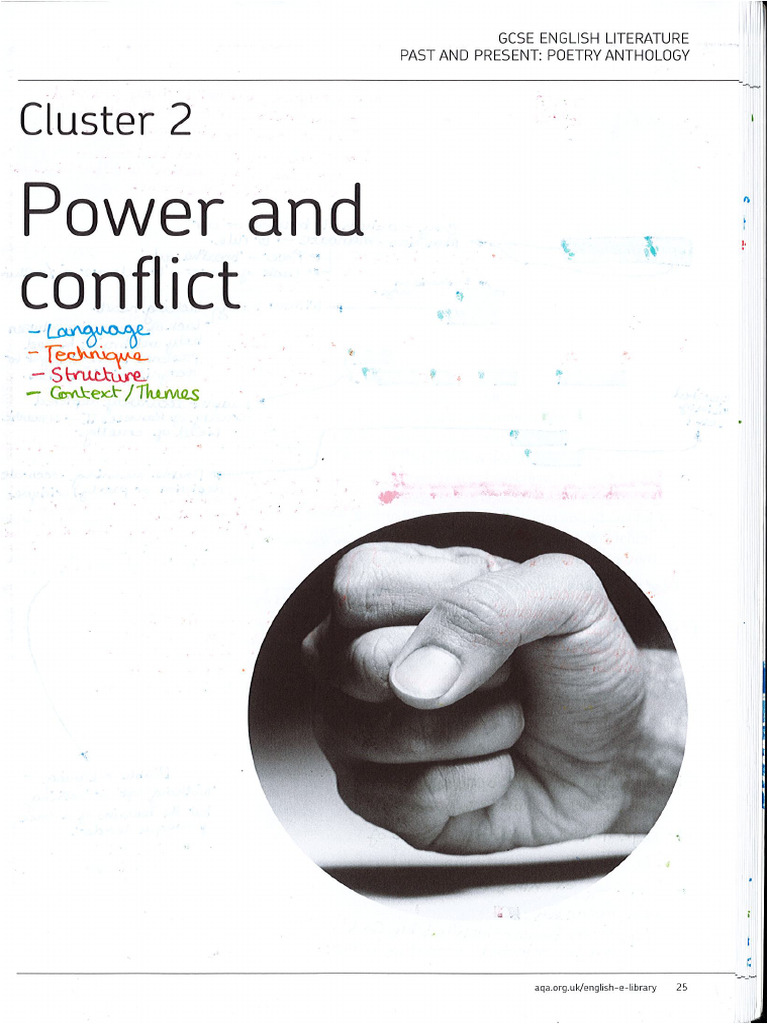 Power and Conflict Poems Annotated Colour Coded | PDF