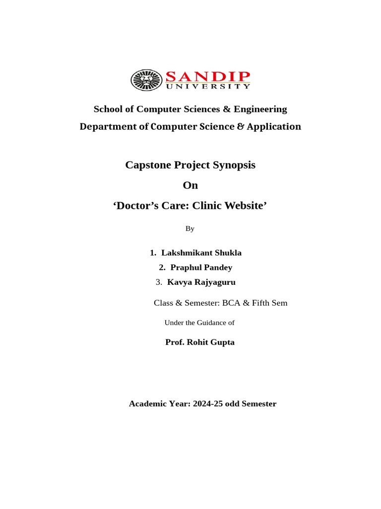 Sample - Synopsis Format | PDF