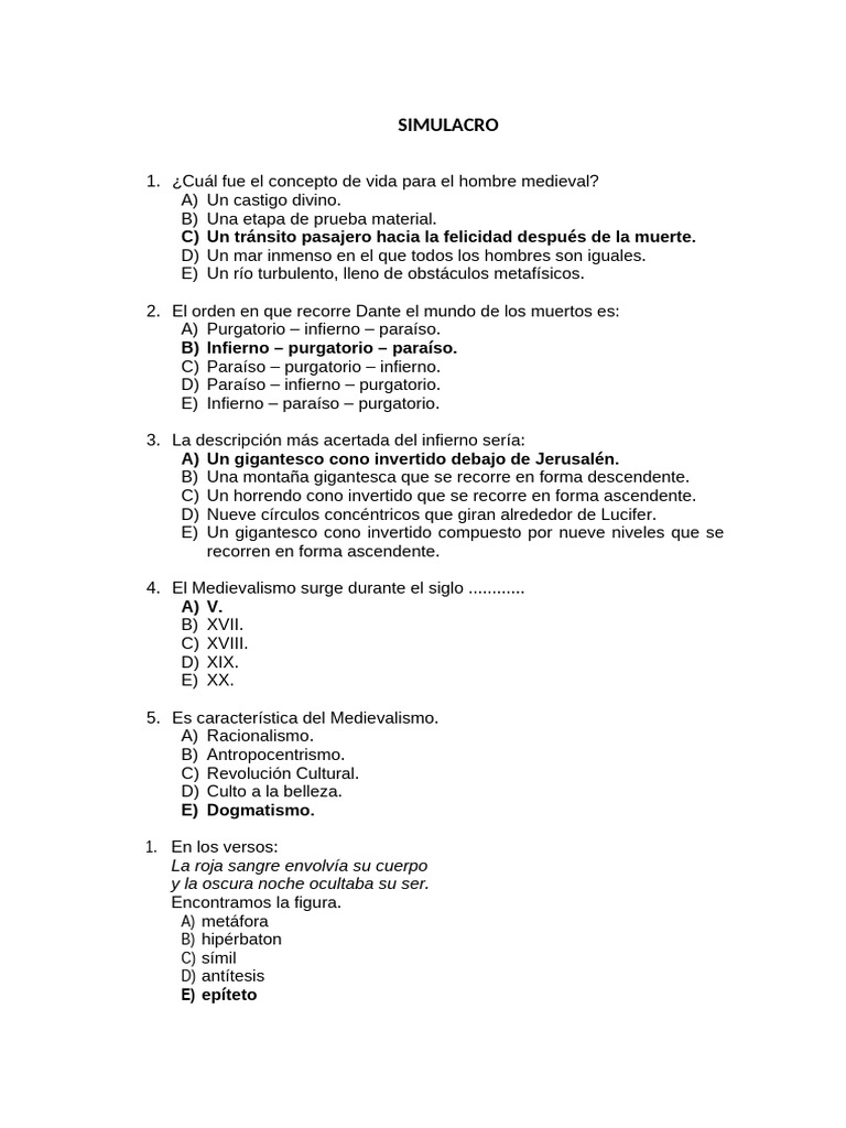 Simulacro 2 2021 | PDF