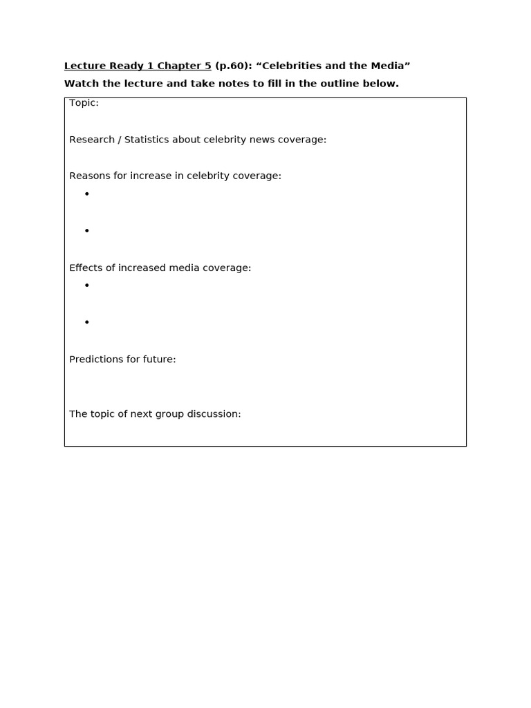Lecture Ready 1 Chapter 5 | PDF