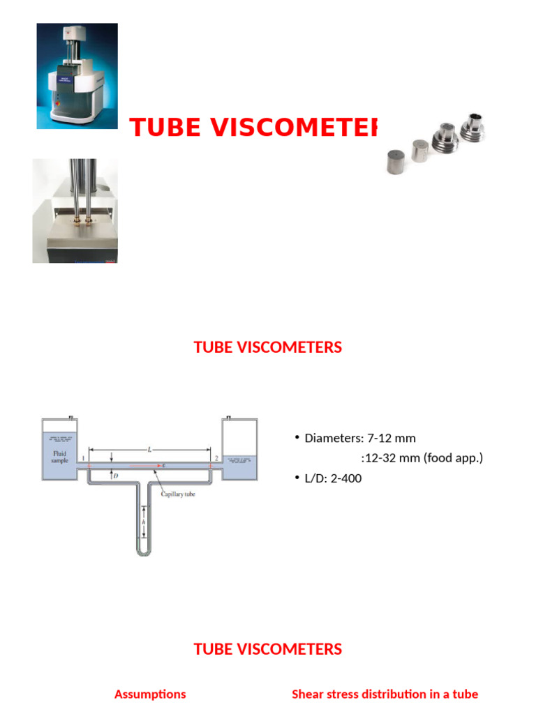 Tube Viscometry | PDF | Shear Stress | Fluid Mechanics