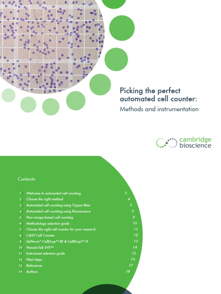 Cambridge Bioscience Ebook Picking The Perfect Automated Cell Counter ...