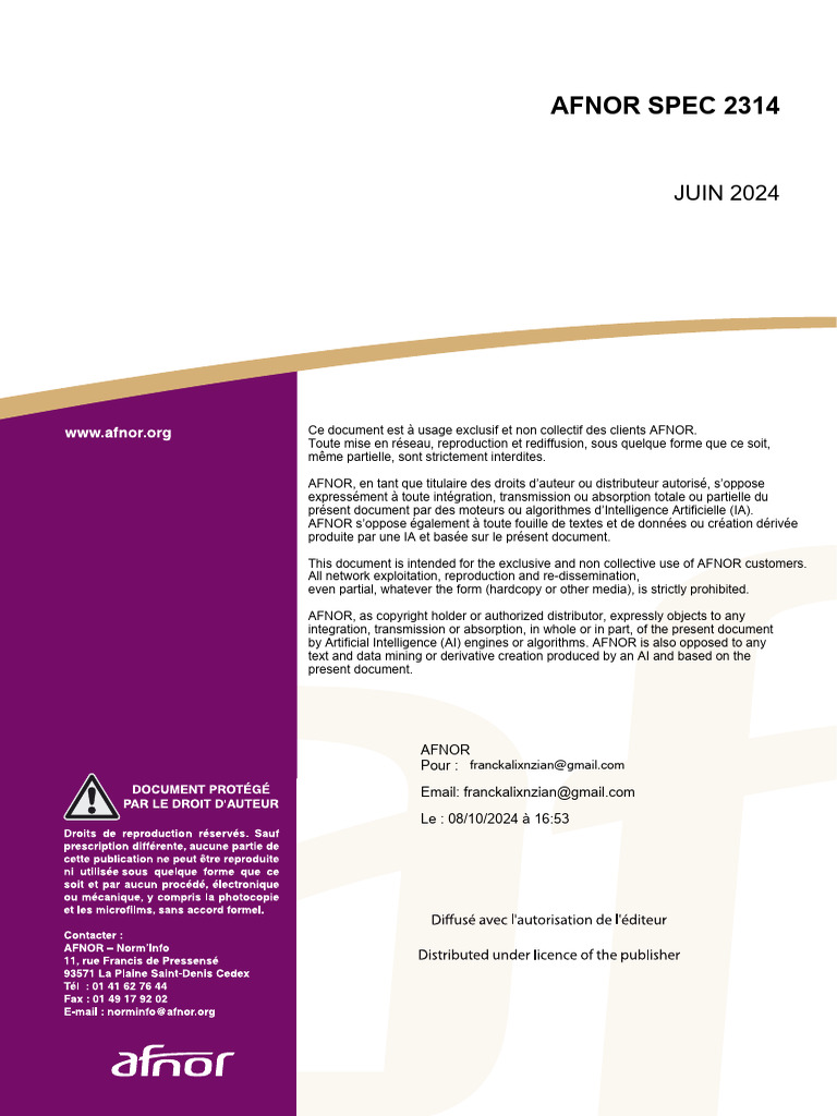 Afnor-Spec Norme Ia | PDF | Artificial Intelligence | Intelligence (AI ...