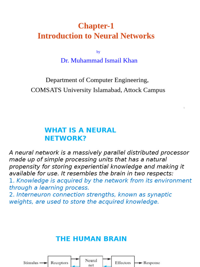 Chapter-1 Intorduction To Neural Networks (Autosaved) | PDF | Synapse | Neuron