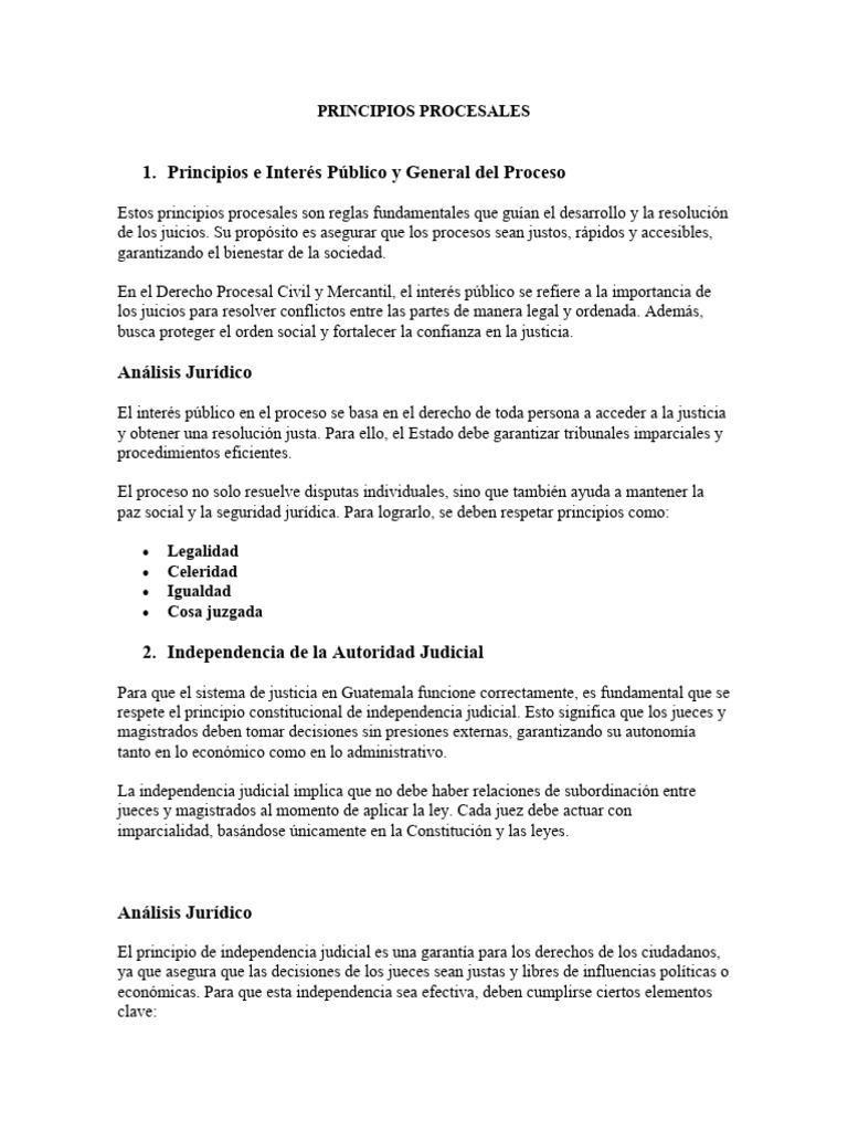 Principios Procesales | PDF | Ley procesal | Juez