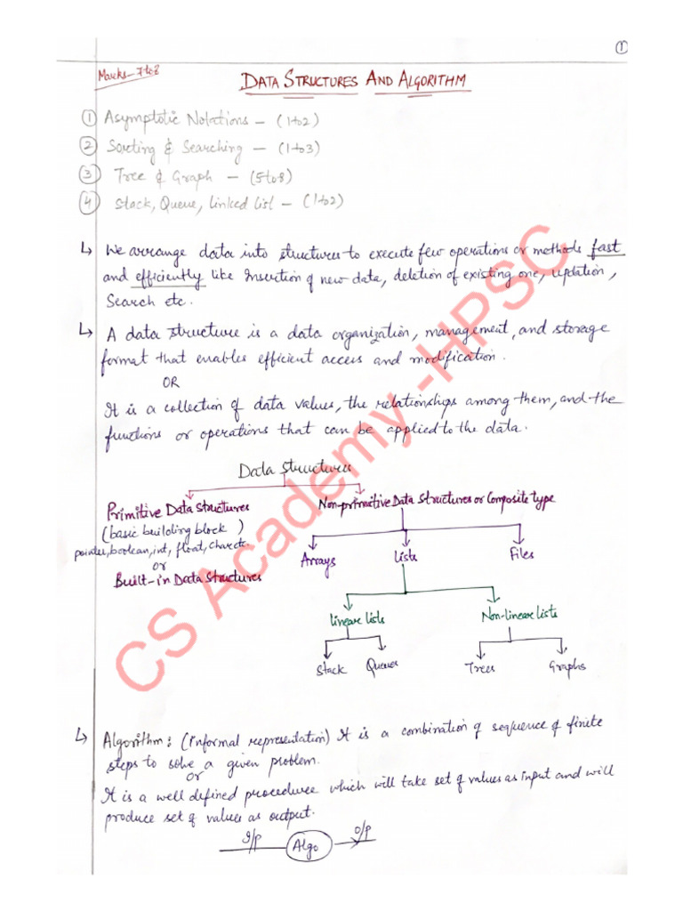 Data Structures and Algorithm | PDF